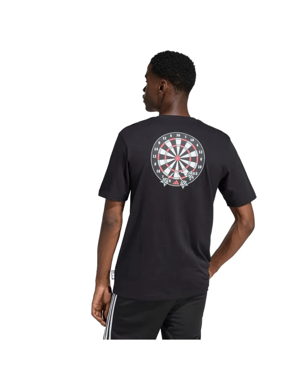 Adidas M NOV Dart T - T-shirt fléchettes noir, 100% coton doux - Ref JZ5040