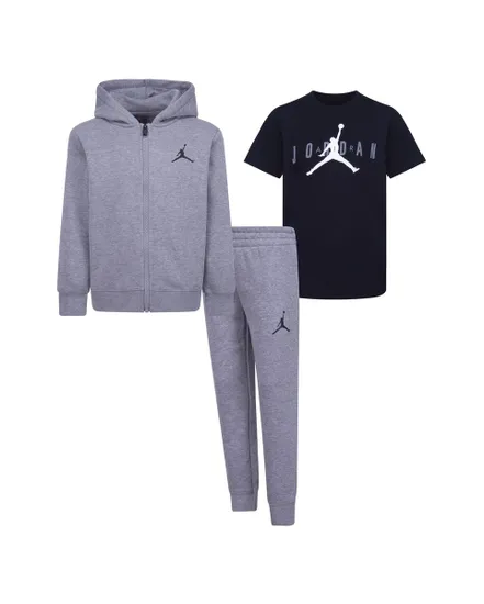 Survêtement et tee-shirt Enfant Jordan ESSENTIALS FZ 3PC SET Gris Sport ...