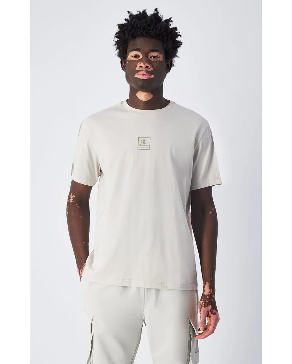 T-shirt Homme Champion CREWNECK T-SHIRT Beige Sport 2000 - Ref 220461-ES057