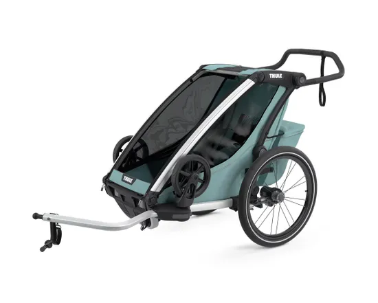 Remorque pour enfant 1 place CHARIOT CROSS Vert Alaska - Ref 10202022