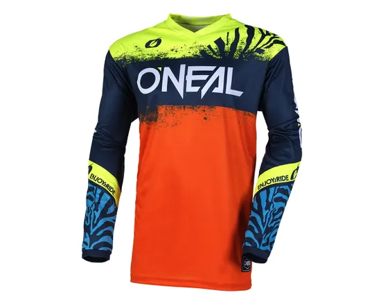 Maillot manches longues Enfant ELEMENT SHOCKER Bleu/Orange - Ref E006 ...