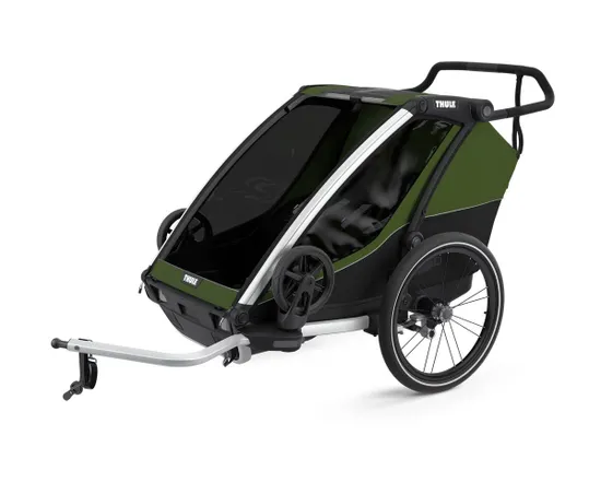 Remorque pour enfant 2 places CHARIOT CAB Vert Cyprès - Ref 10204021