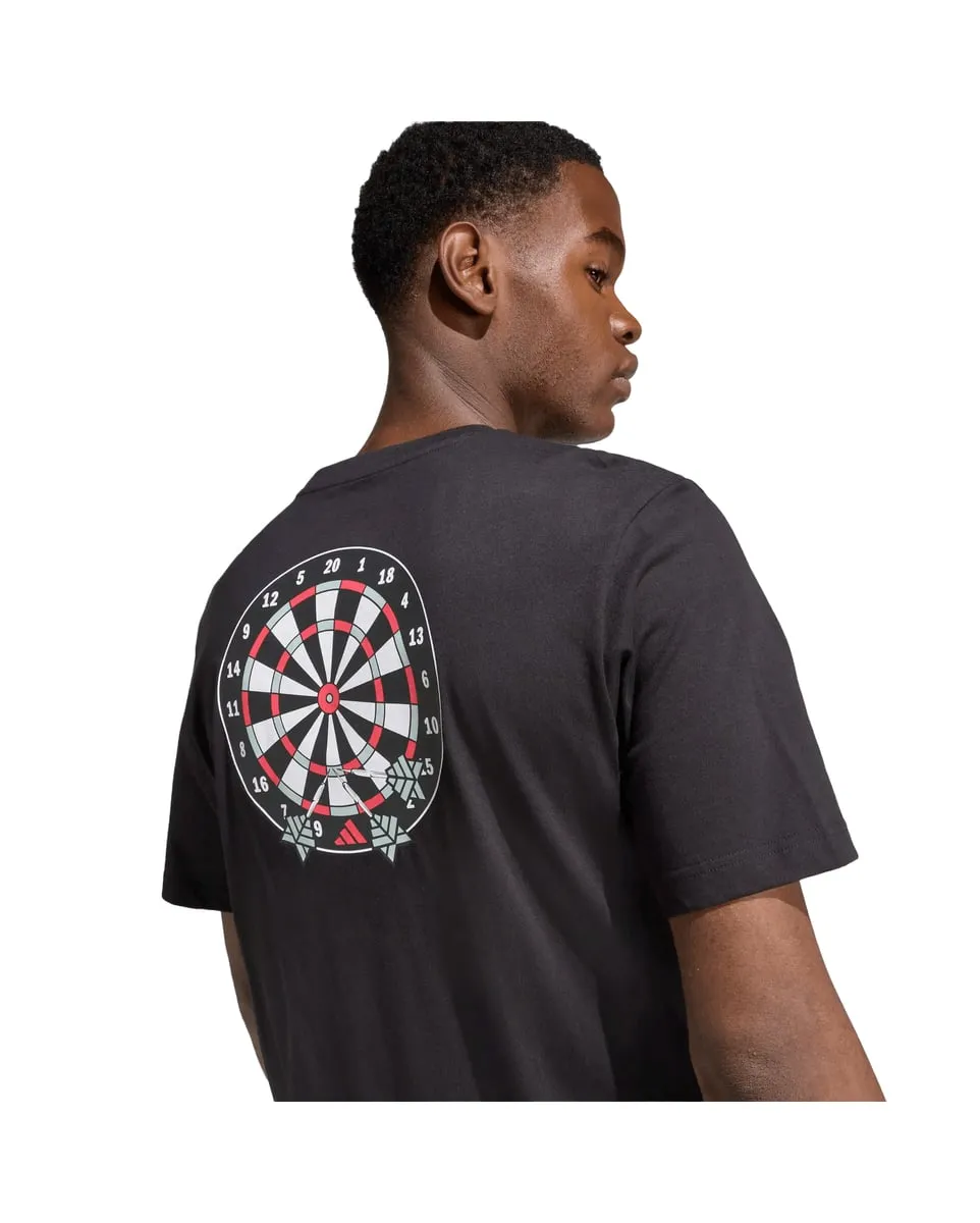 Adidas M NOV Dart T - T-shirt fléchettes noir, 100% coton doux - Ref JZ5040