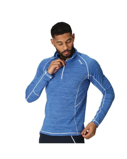 Haut col zip Homme Regatta Yonder Bleu Sport 2000 - Ref RMT172-Z8B