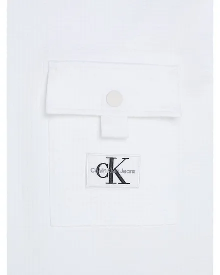 T-shirt Homme Ck jeans TEXTURE POCKET SS TE Blanc WAS - Ref J30J325214-YAF