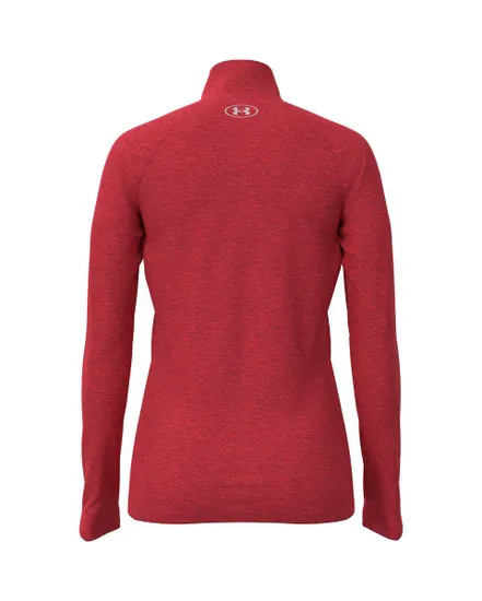 T-shirt manches longues Femme Under armour TECH 1/2 ZIP - TWIST Rouge ...