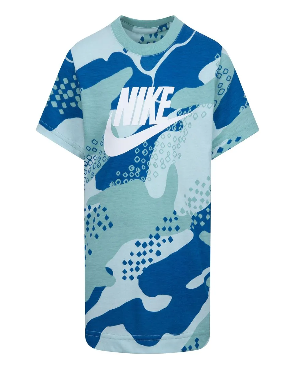 Tee-shirt Enfant Nike 0-7 ans CLUB SEASONAL CAMO SS BASIC Bleu Sport ...