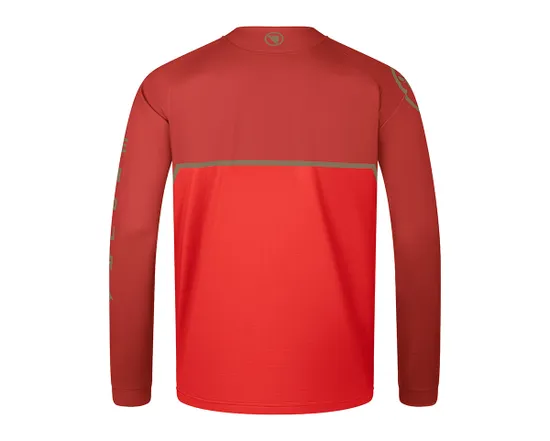 T-shirt manches longues Homme CORE PRINT Rouge - Ref E5107-FRD